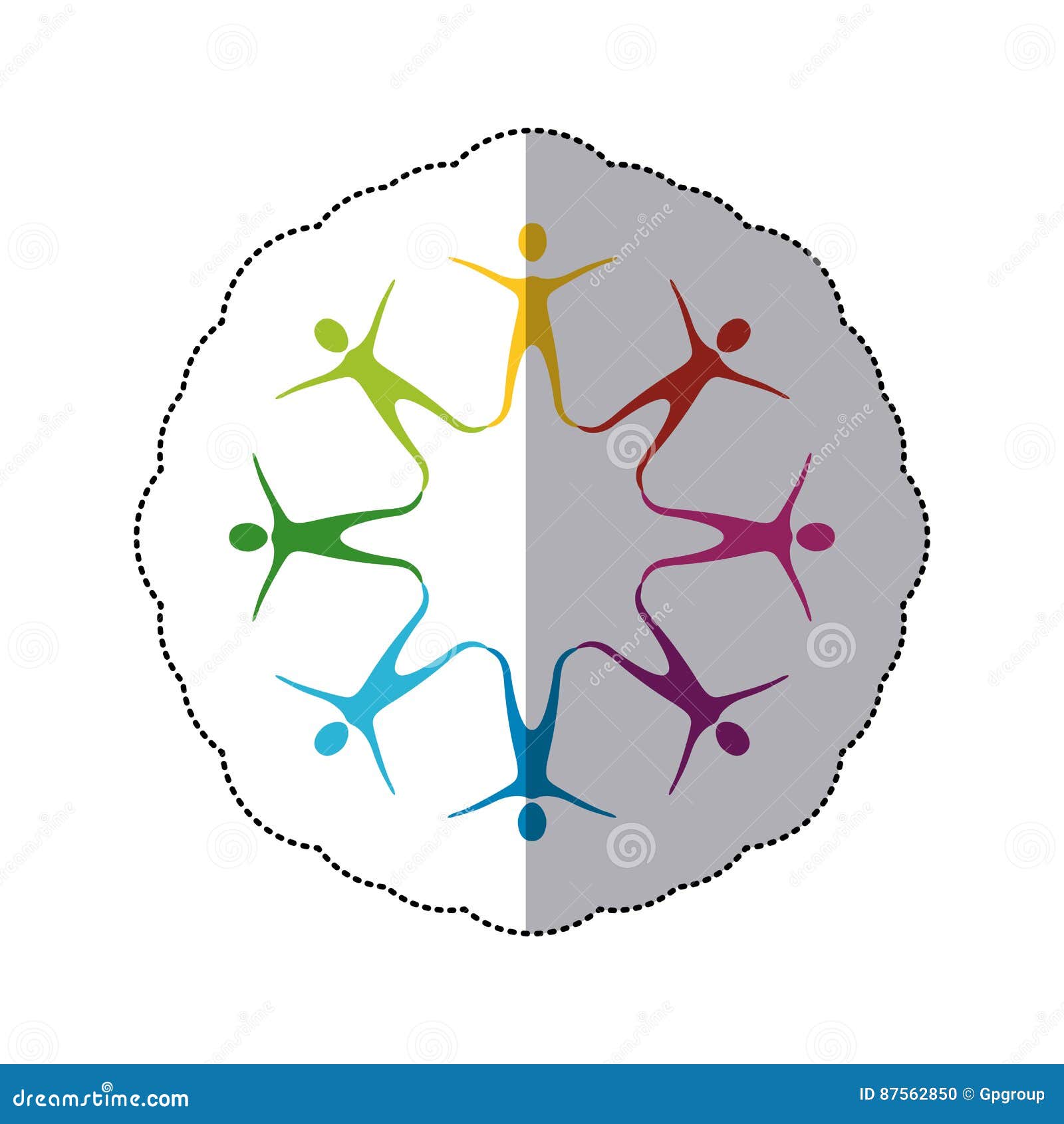 People Making a Star with Their Legs Stock Illustration - Illustration ...