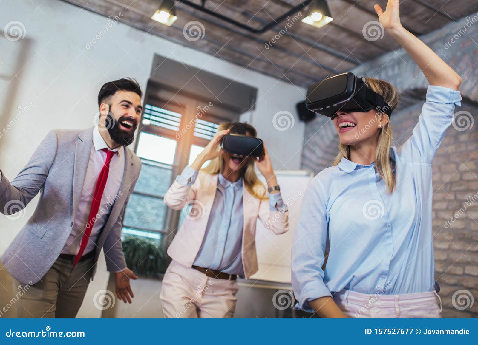 People Making Team Training Exercise during Team Building Seminar Using ...