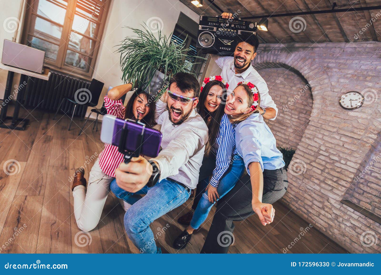 People Making Team Training Exercise during Team Building Seminar ...
