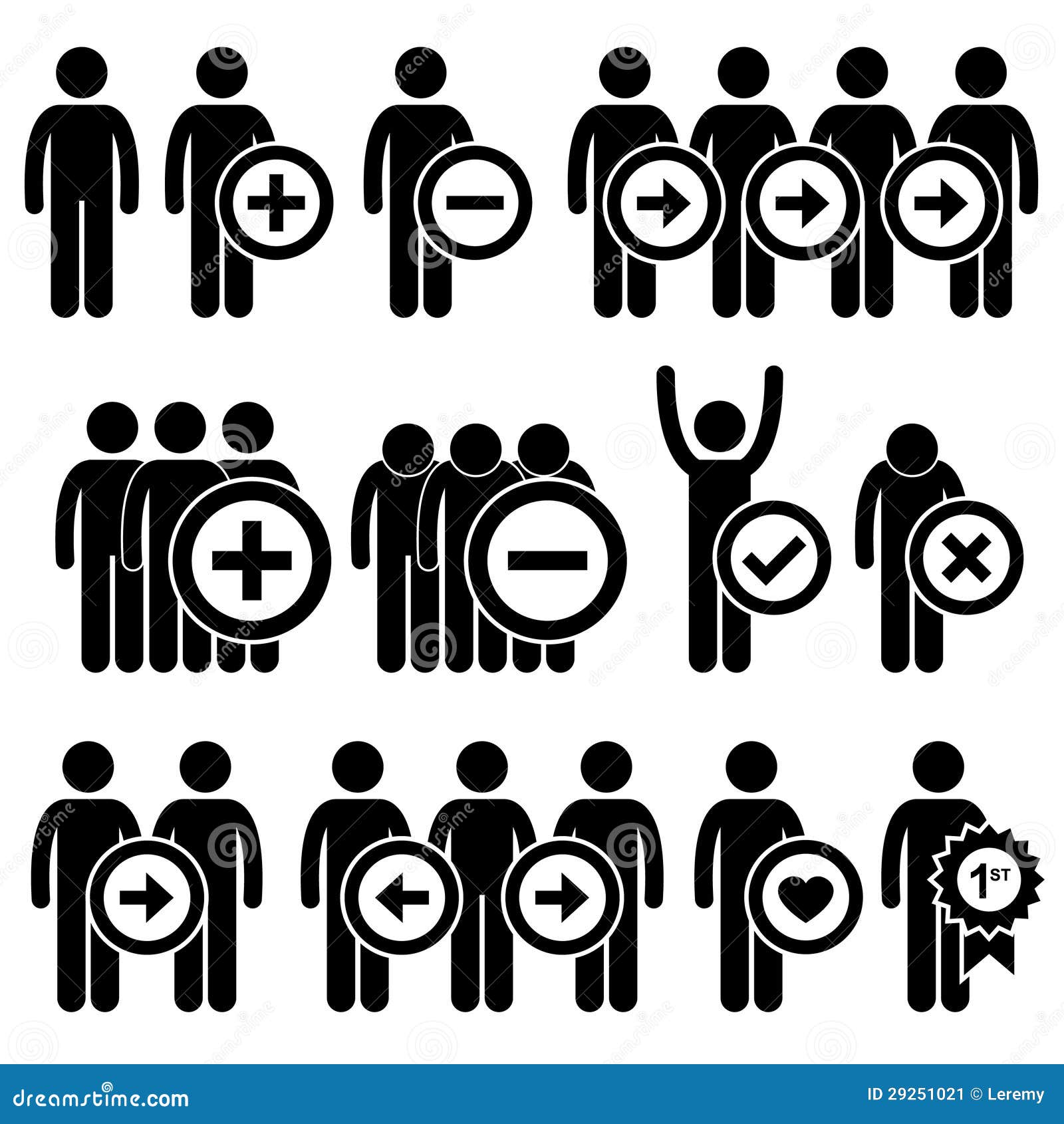 People Man Business Human Resource Stick Figure Pi Stock Vector ...