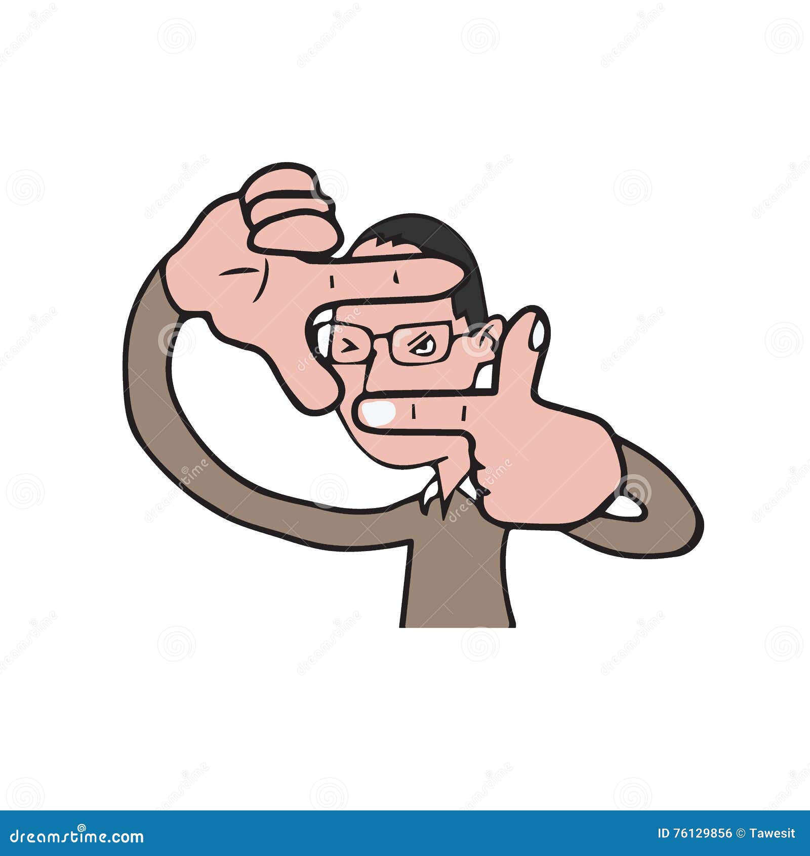 People Man Gesture To Scope Vision Stock Vector - Illustration of ...
