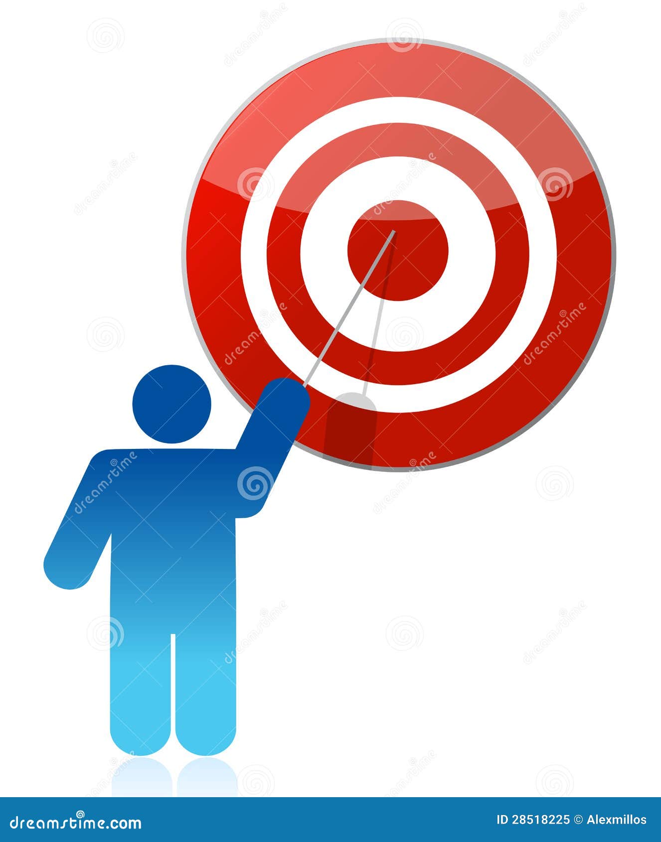 People - Man, Person Pointing a Target Stock Illustration ...