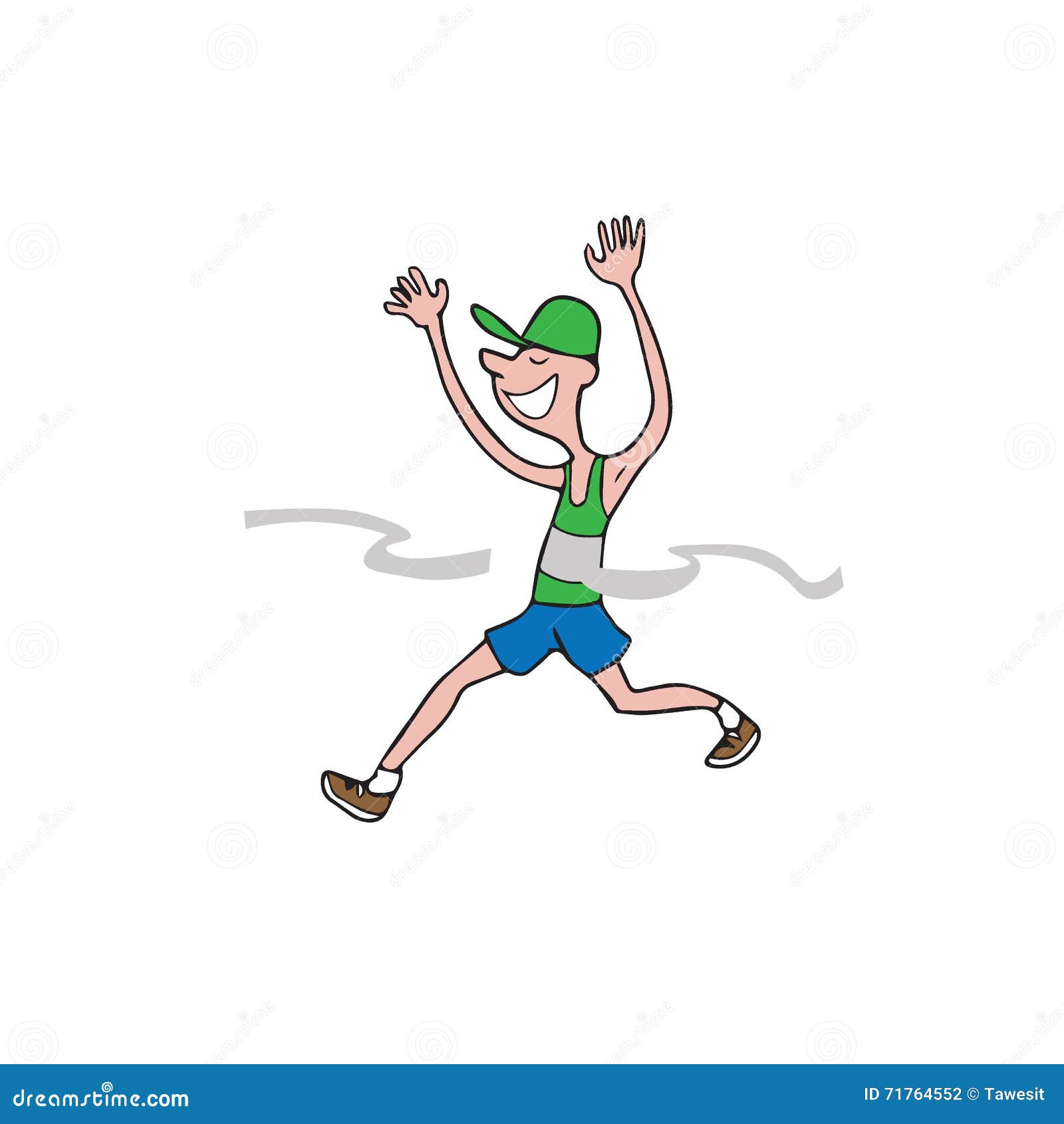 People Man Running Finish 1 Stock Vector - Illustration of line ...