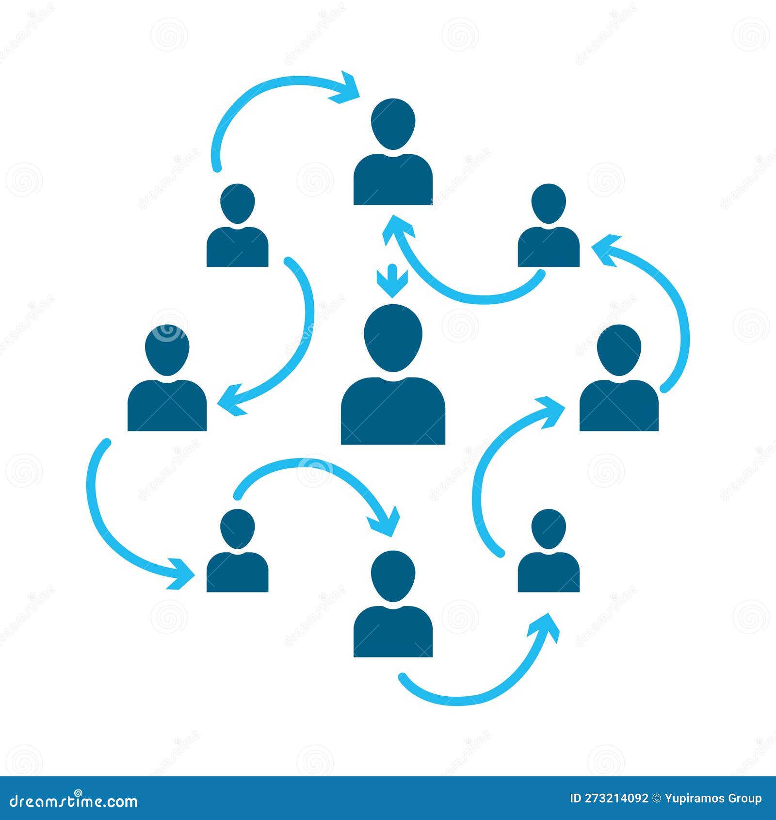 People Management Flow Chart Stock Vector - Illustration of data ...