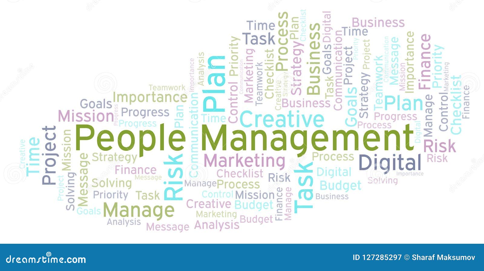 People Management Word Cloud, Made with Text only. Stock Illustration ...
