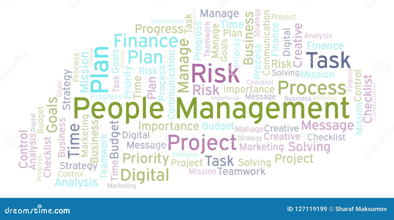 People Management Word Cloud, Made with Text only. Stock Illustration ...
