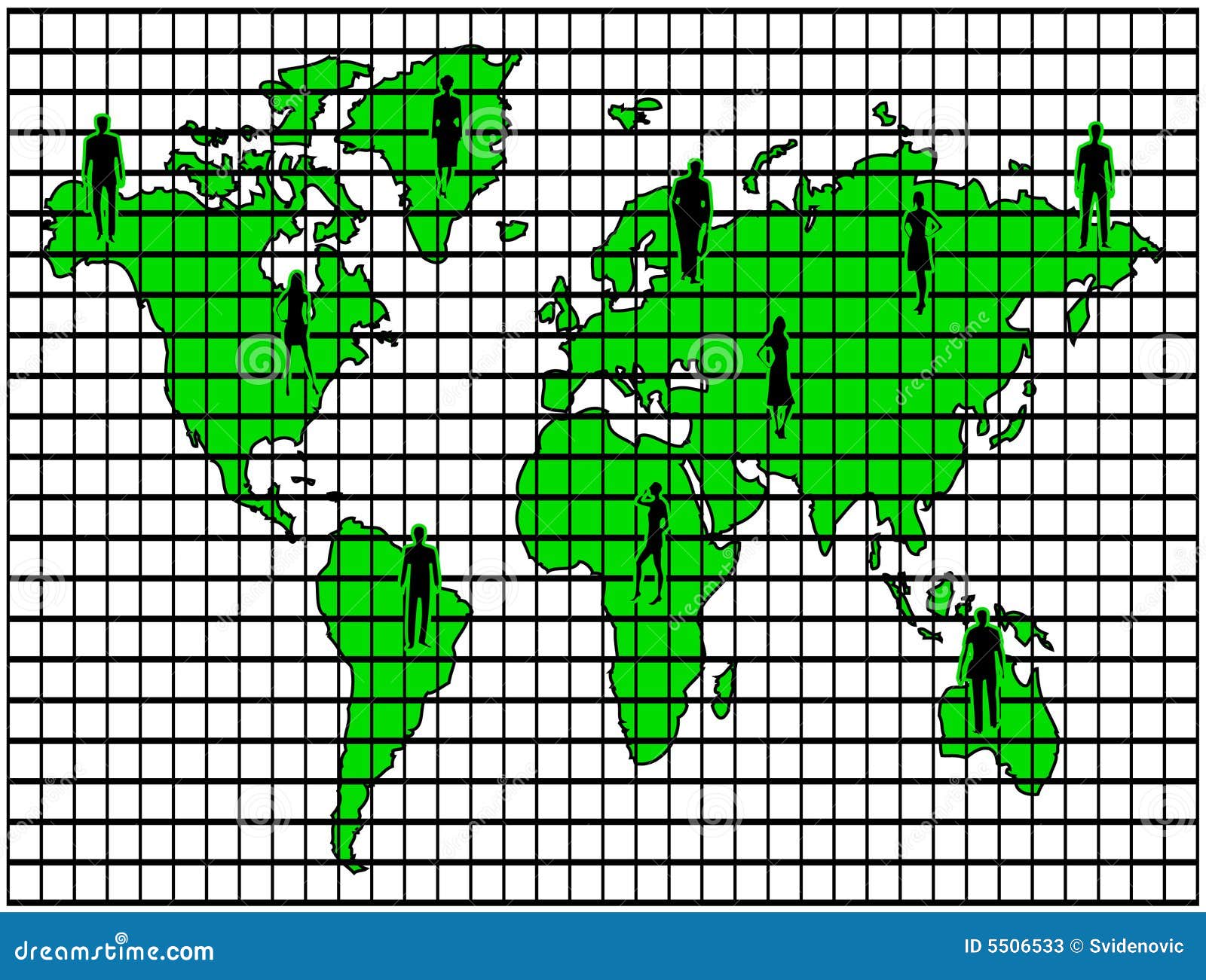 People And Map Picture. Image: 5506533