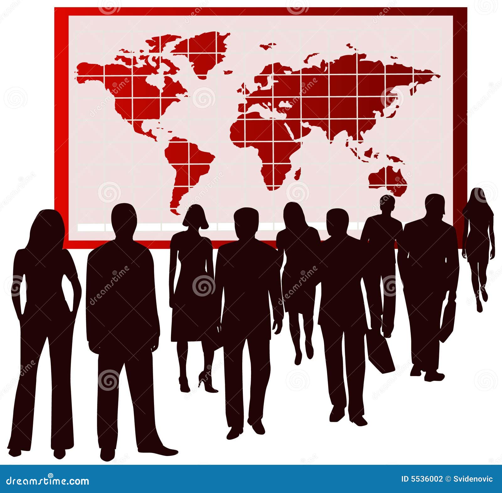 People and map stock vector. Illustration of knowledge - 5536002