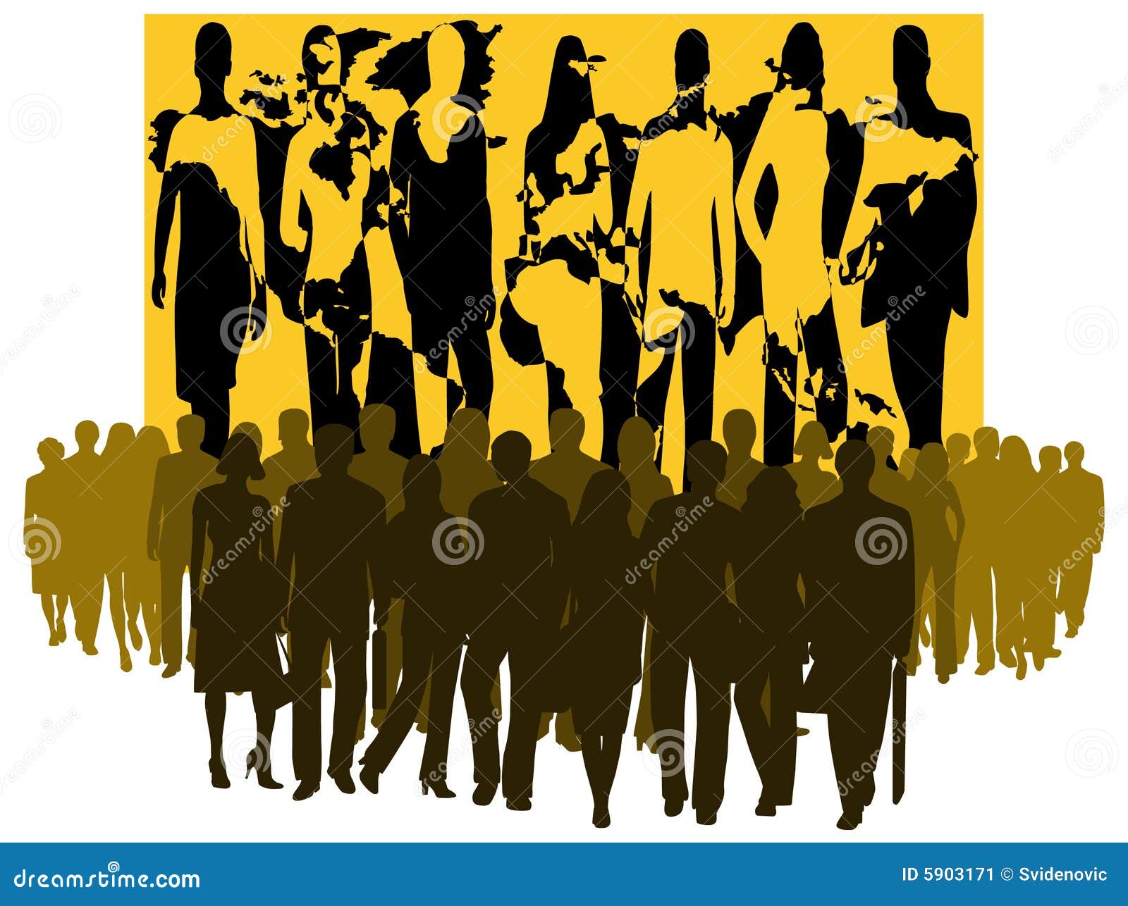 People And Map Picture. Image: 5903171