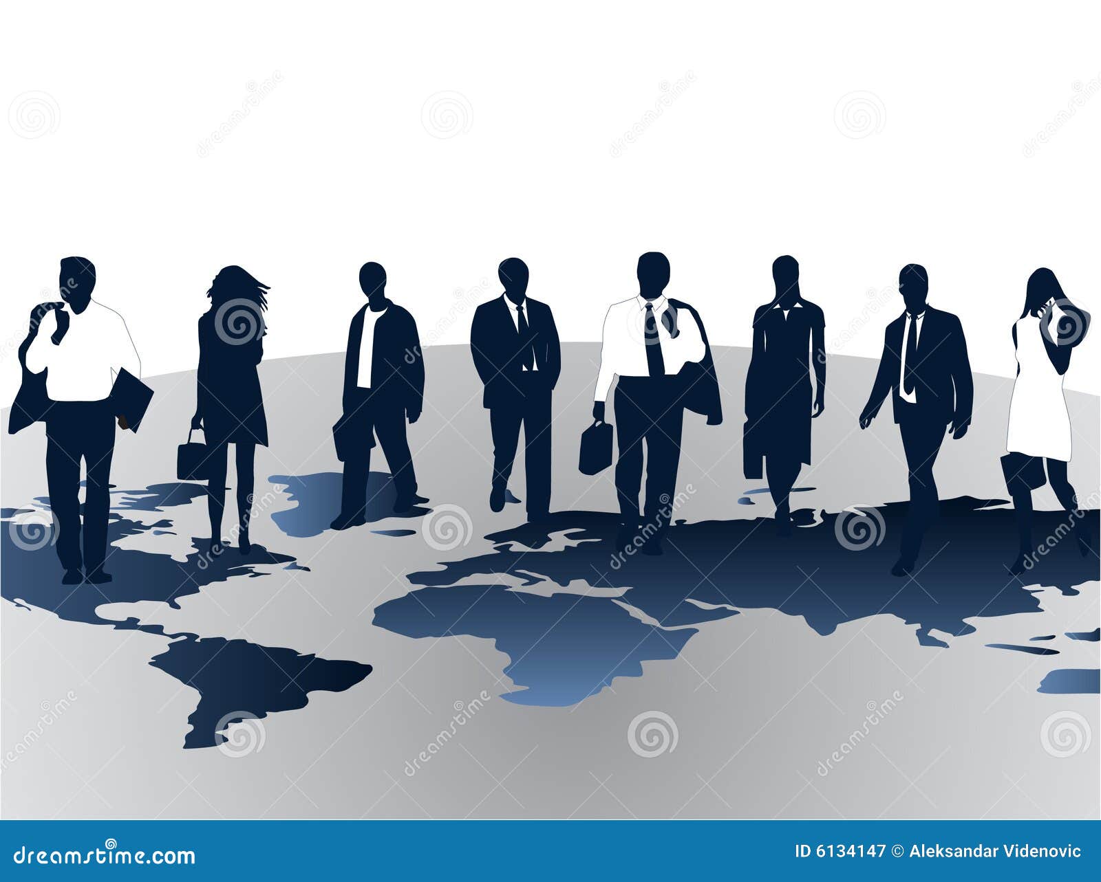 People and map stock vector. Illustration of show, orange - 6134147