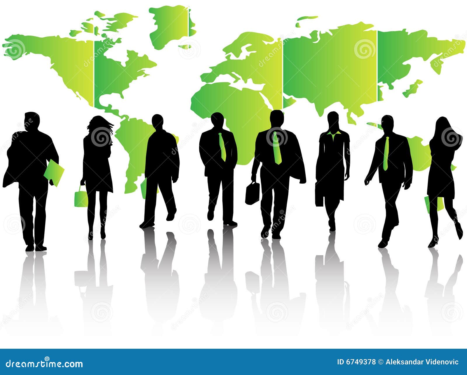 People and map stock vector. Illustration of people, group - 6749378