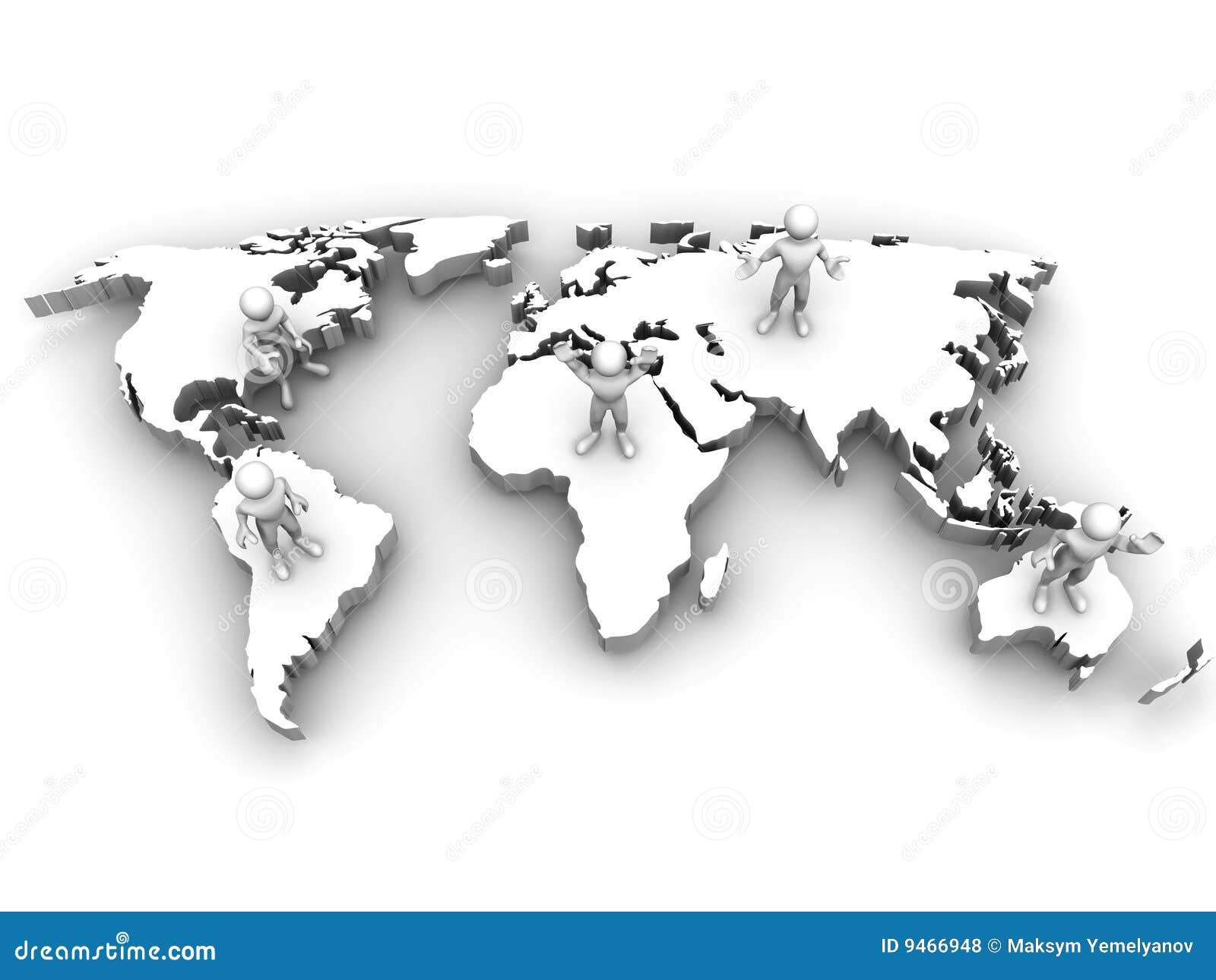 People with map of world stock illustration. Illustration of human ...