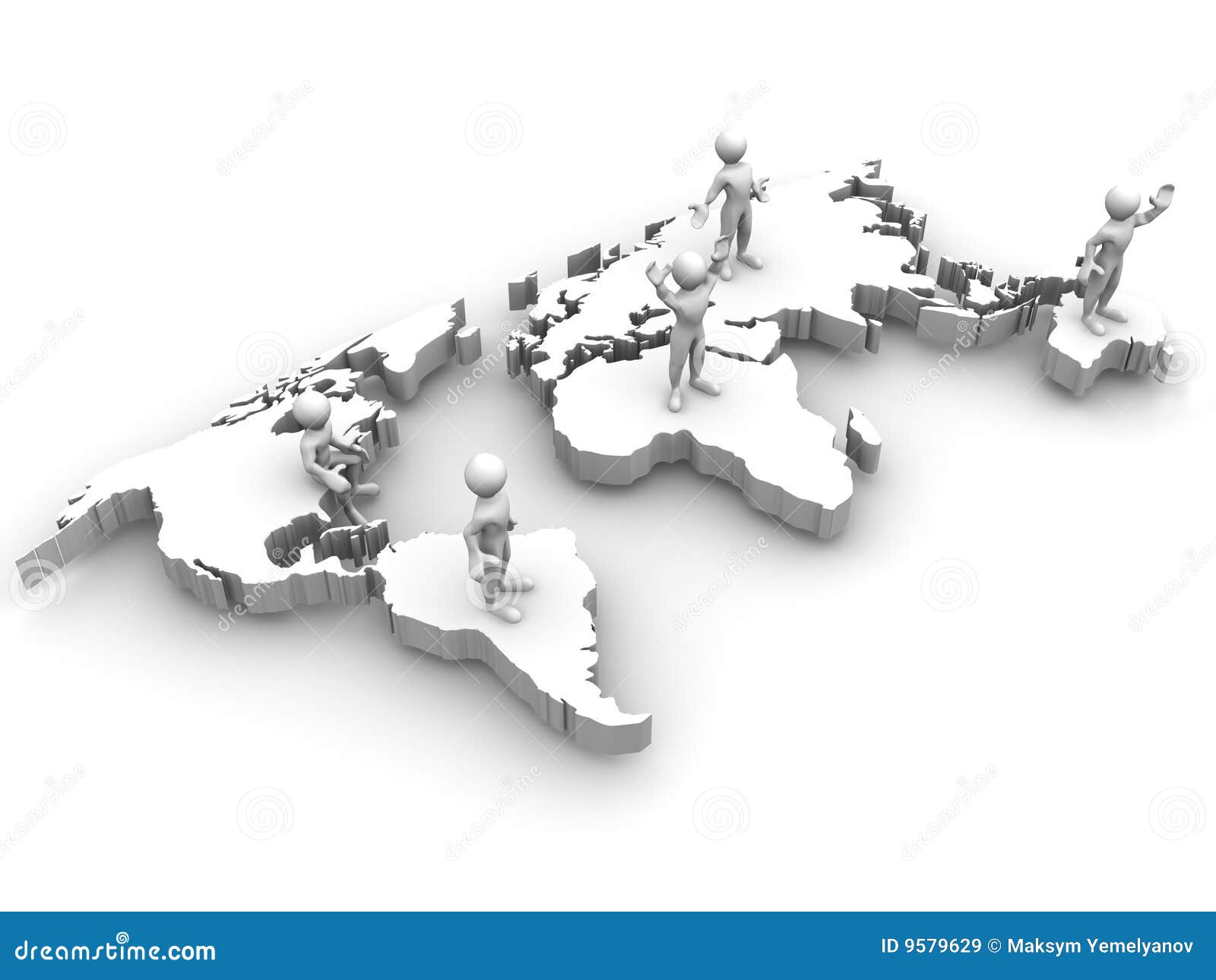 People with map of world stock illustration. Illustration of ...