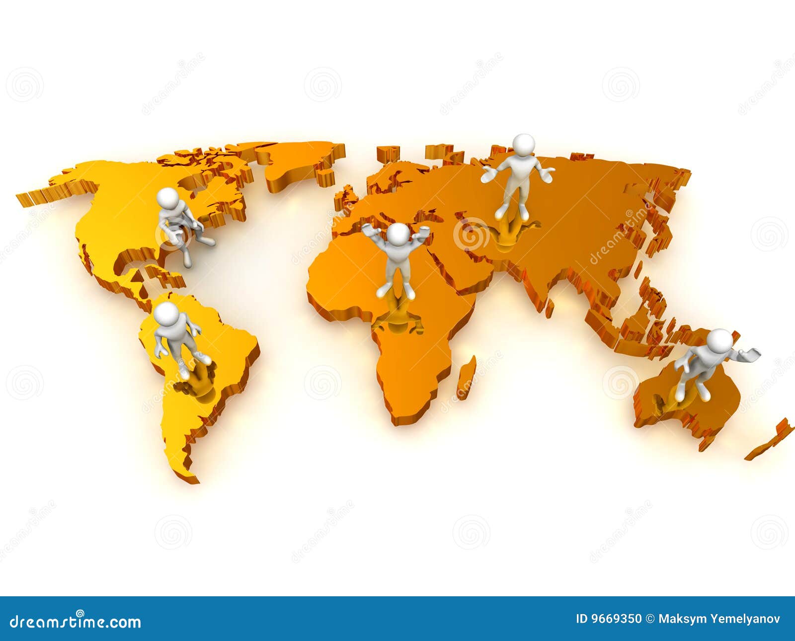People with map of world stock illustration. Illustration of ...