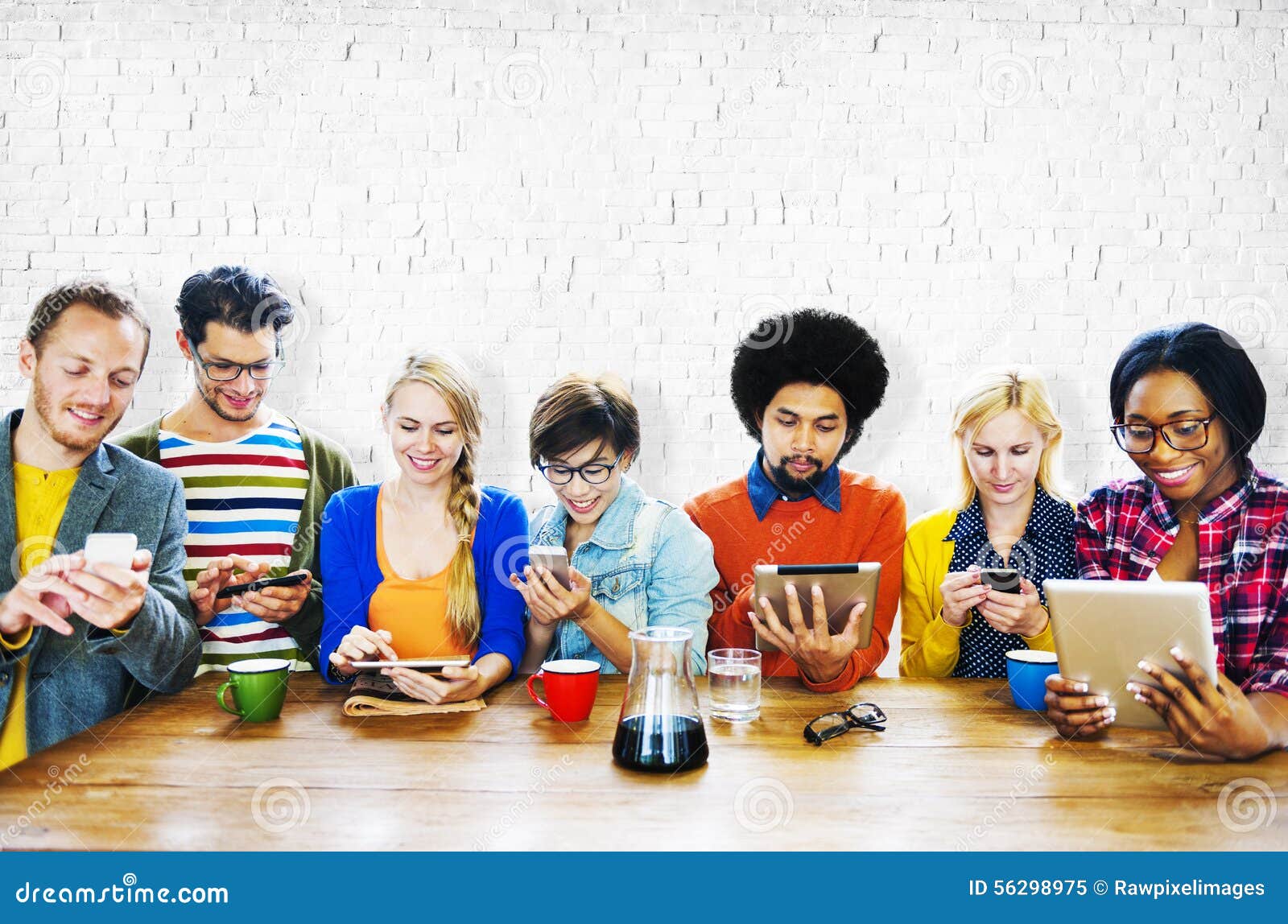 People Meeting Conference Technology Digital Tablet Concept Stock Image ...