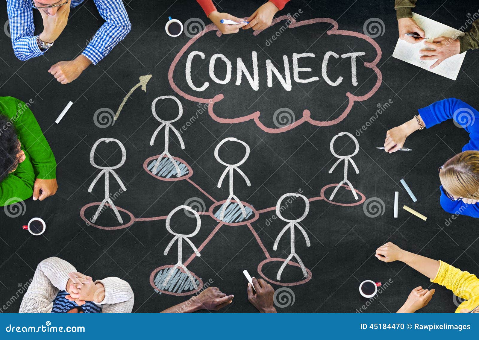 People in a Meeting and Connection Concepts Stock Photo - Image of ...