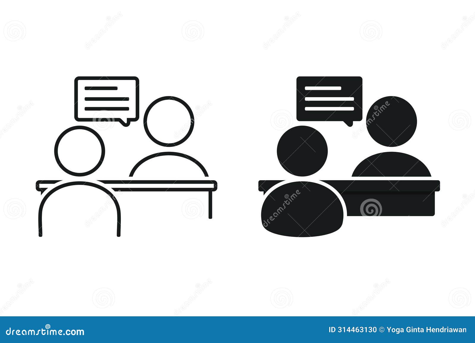 People Meeting, Interview. Illustration Vector Stock Vector ...