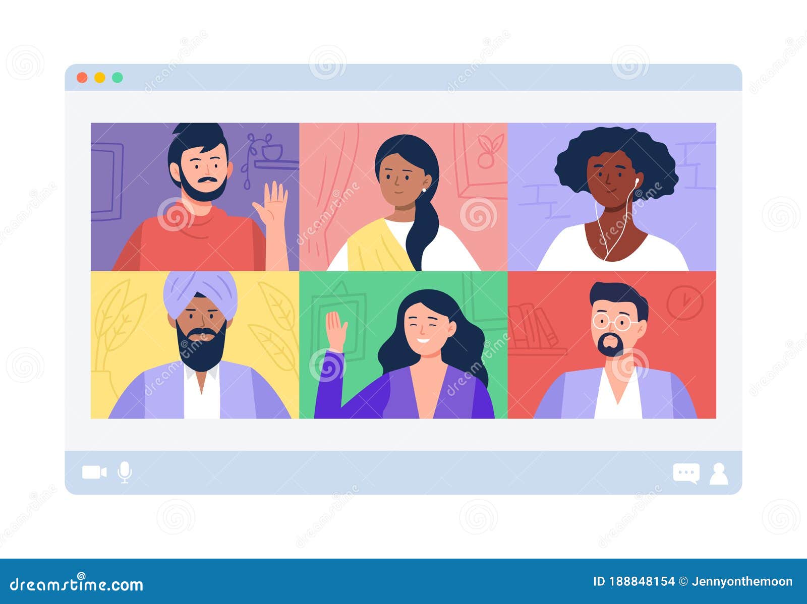 Meeting Online, People World Connected Web Internet Cartoon ... Meeting Online, People World Connected Web Internet Cartoon ...