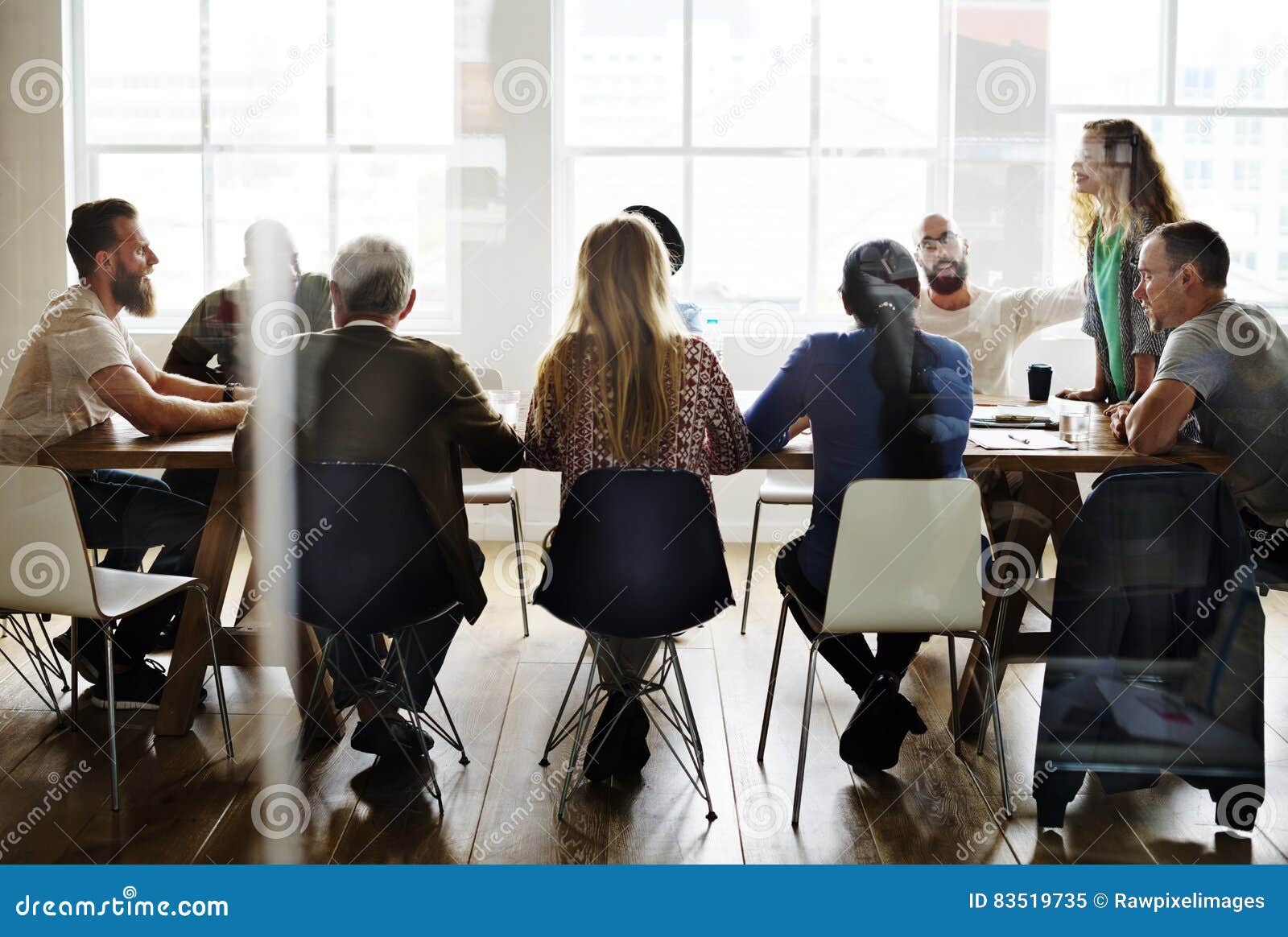 People Meeting Seminar Office Concept Stock Image - Image of girl, male ...