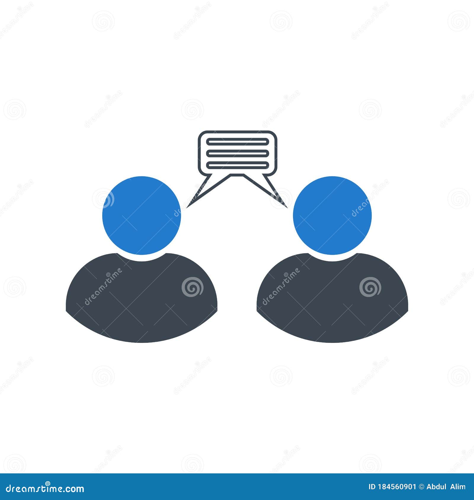 People Messenger Icon Vector Illustration on Color Background Stock ...