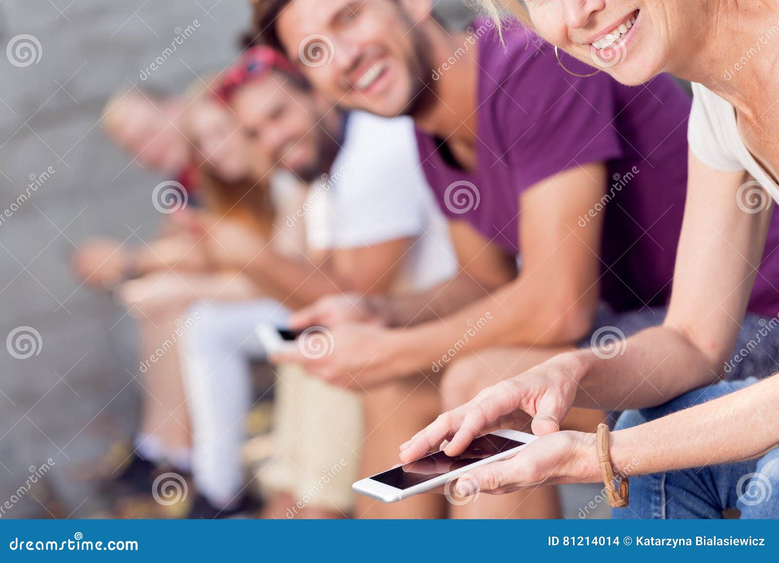 People with mobile phones stock photo. Image of people - 81214014