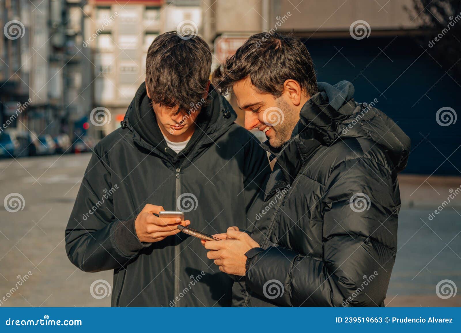 People with Mobile Phones on the Street Stock Image - Image of internet ...