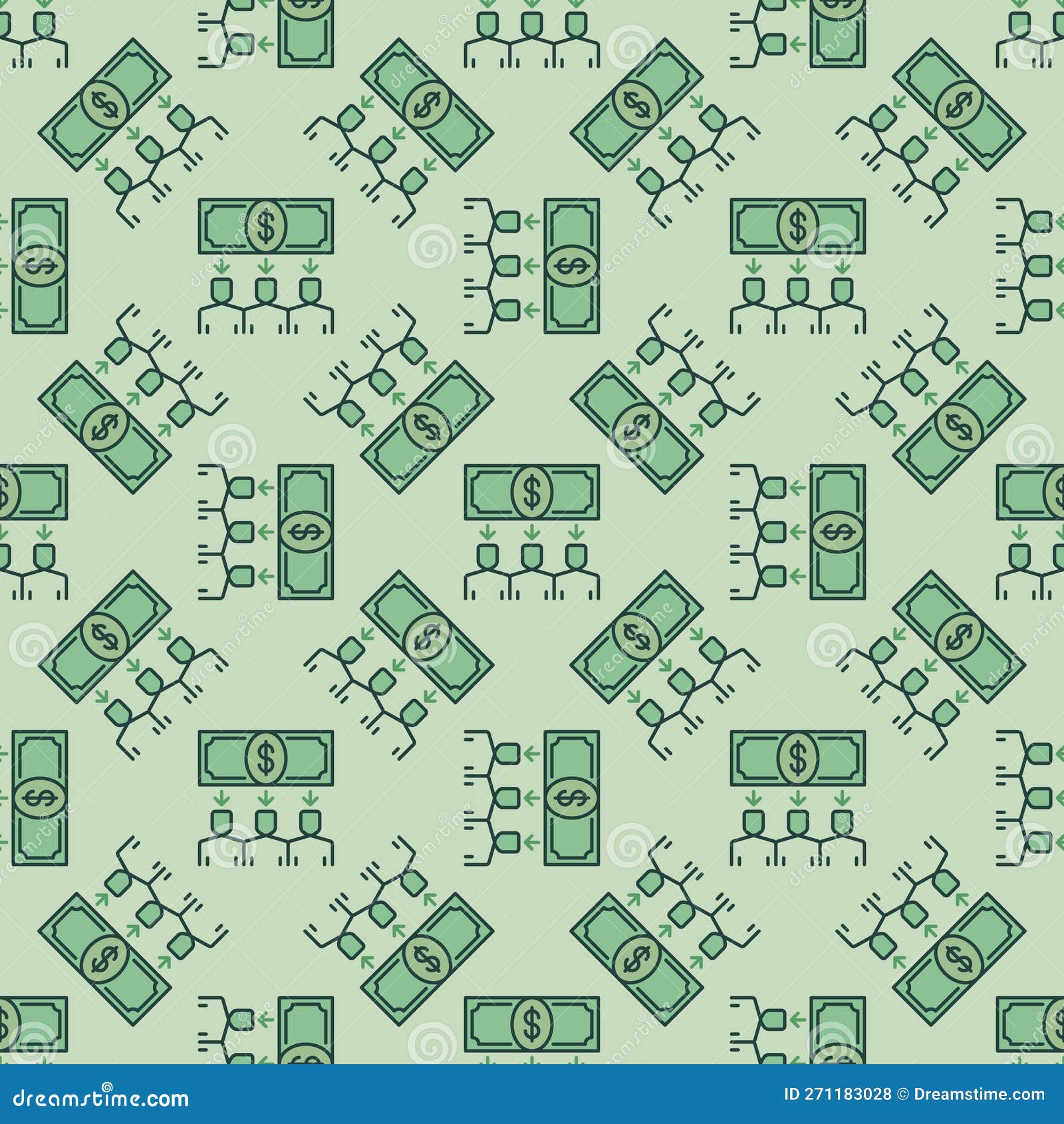 People and Money Banknote Vector Bribery Colored Seamless Pattern Stock ...