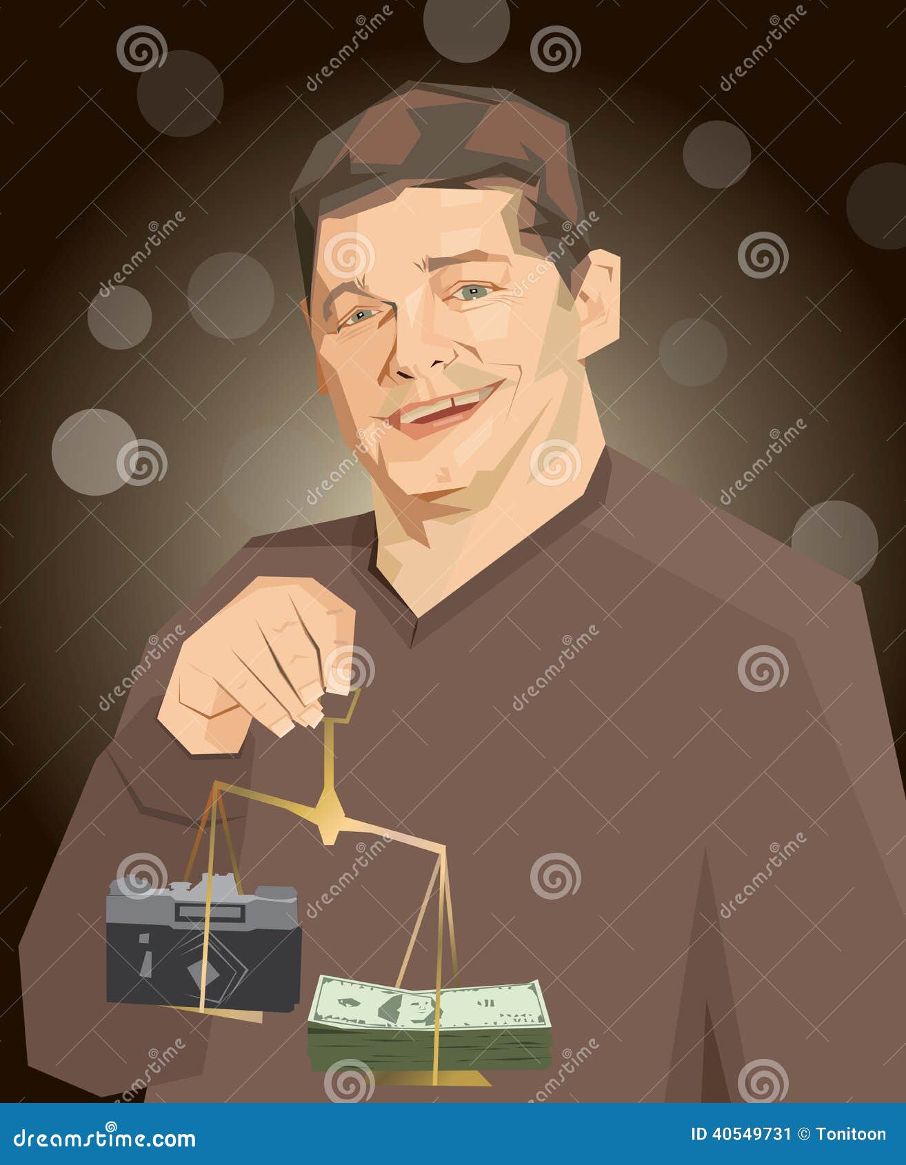 People Money Camera Caricature Stock Vector - Illustration of joke ...