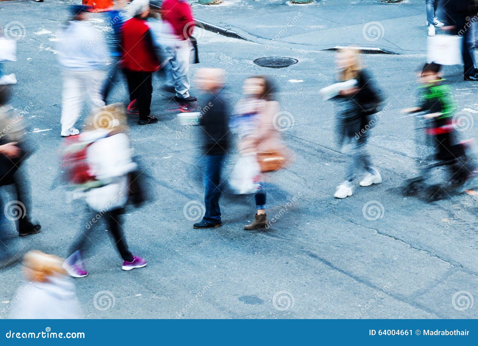 People in Motion Blur on the Move in the City Stock Image - Image of ...