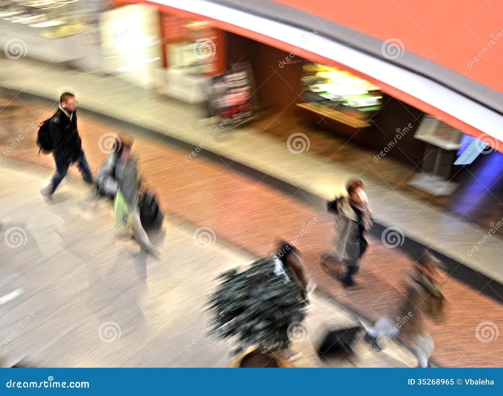 People in Motion at the Modern Shopping Mal Stock Image - Image of ...