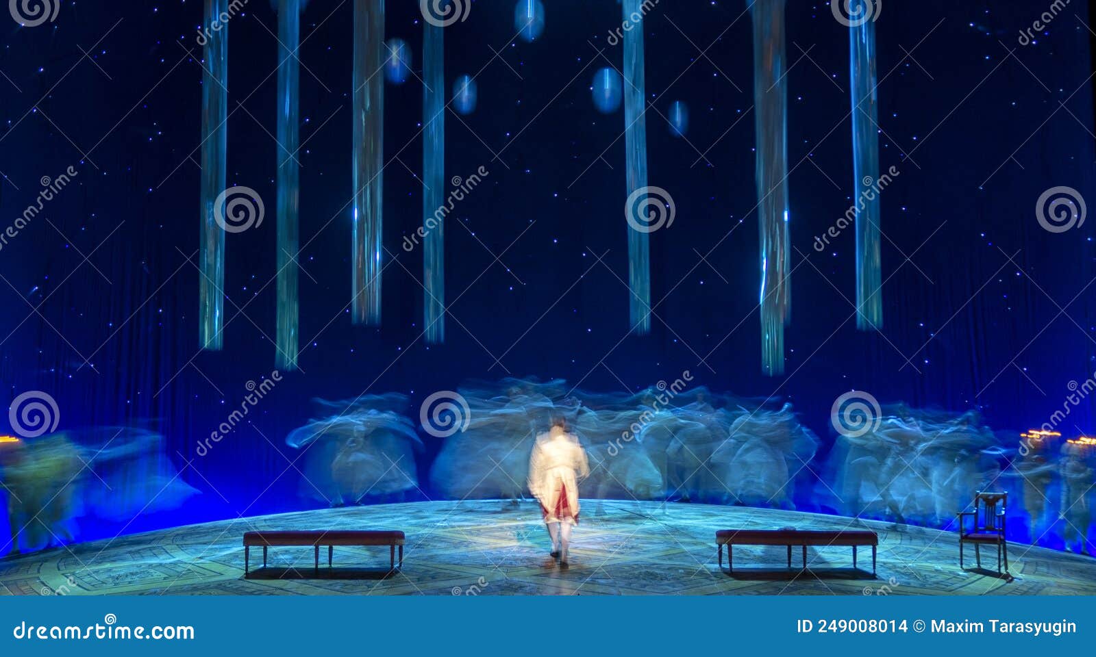 People in Motion on the Theater Stage, Drama Stock Photo - Image of ...