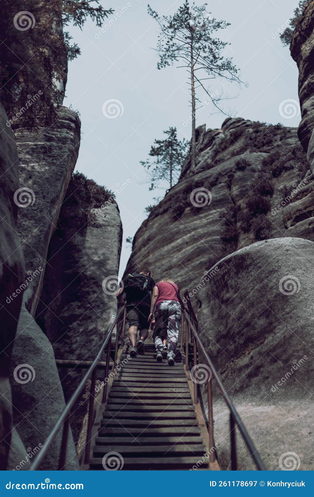 People on the Mountain Path between the Rocks Editorial Photography ...
