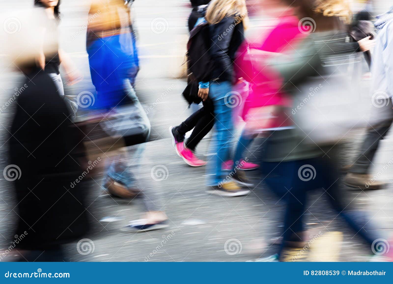 People on the Move in the City in Motion Blur Stock Image - Image of ...