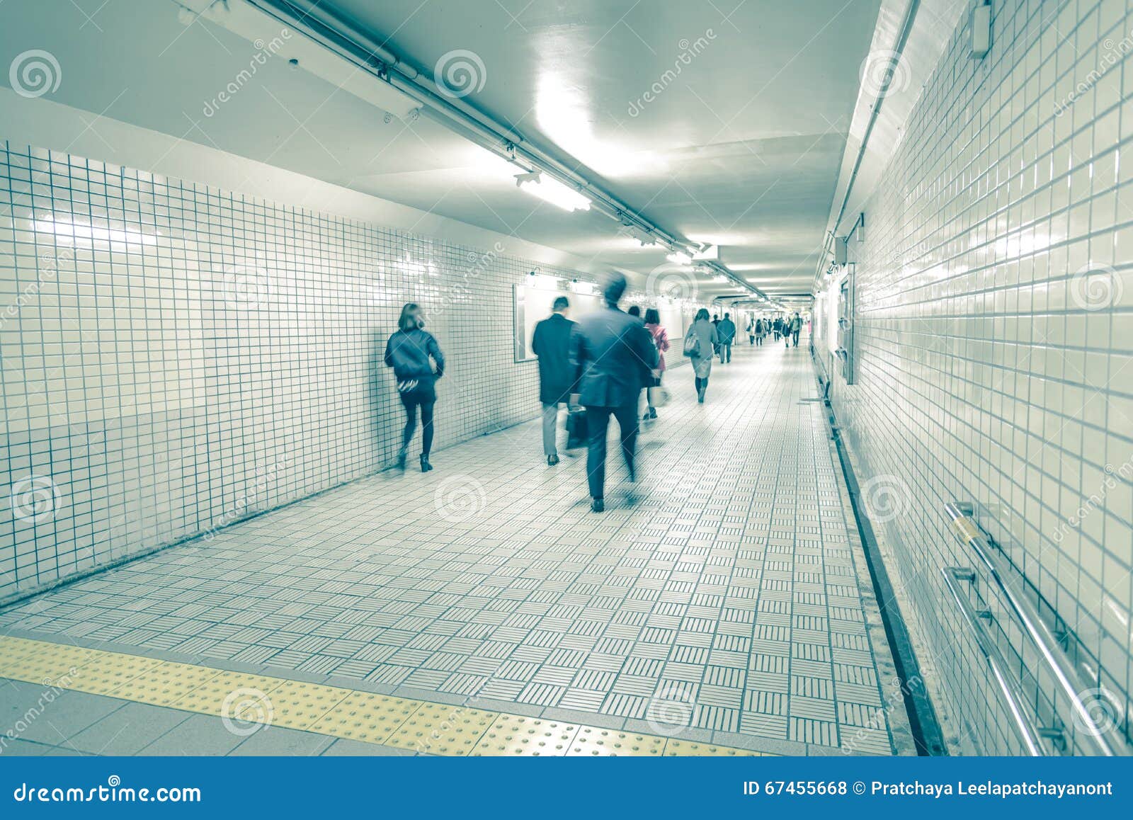 People Moving Fast through a Subway Stock Photo - Image of moving ...