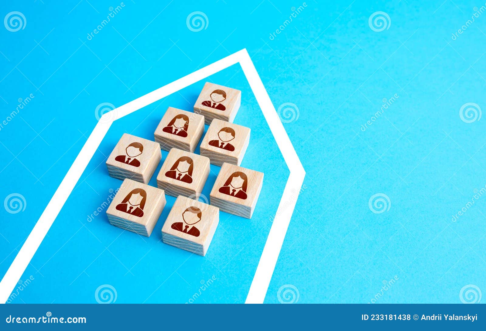 People are Moving Forward in a Single Formation. Organizing into an ...