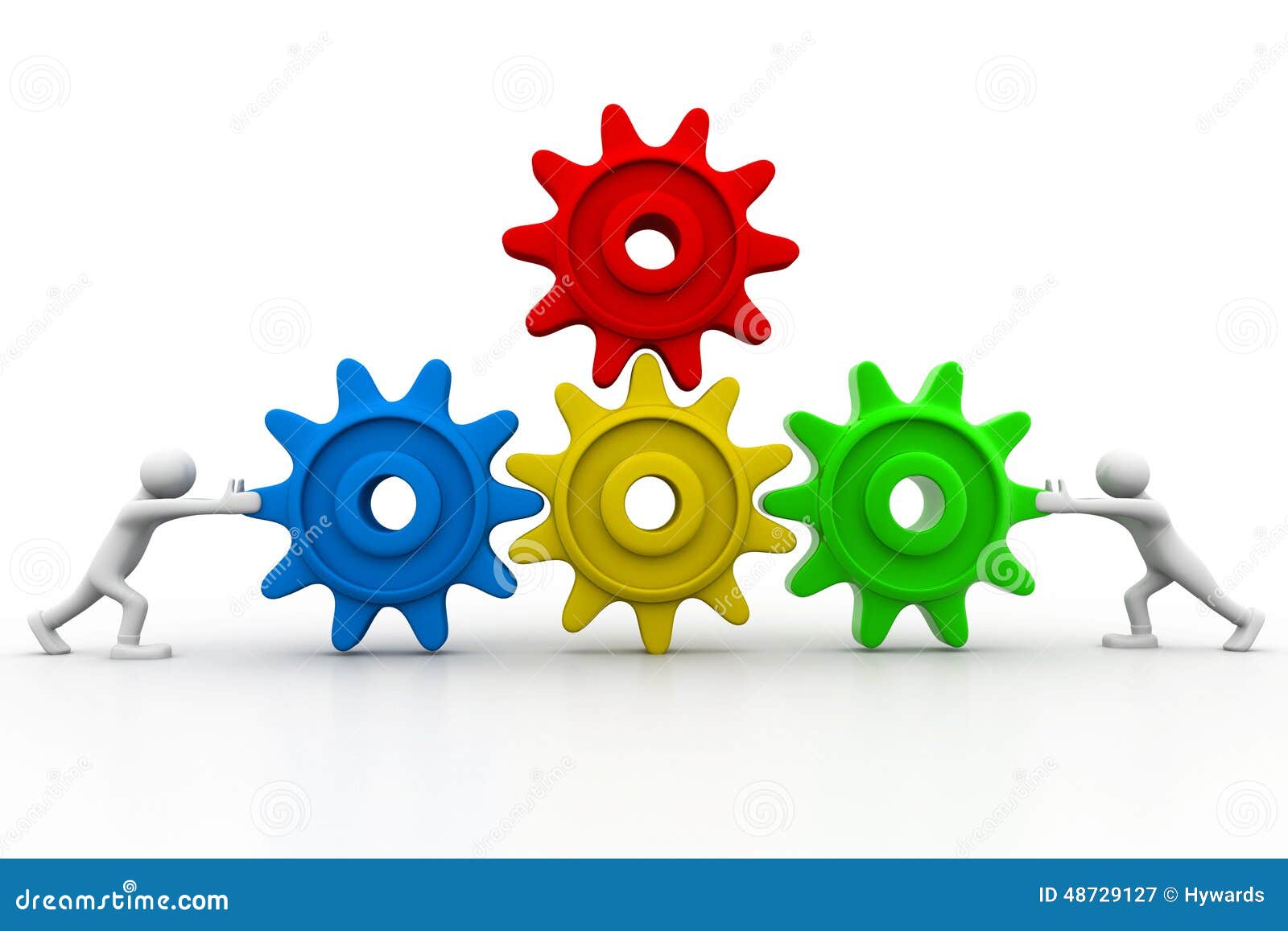 People moving on gear stock illustration. Illustration of improvement ...