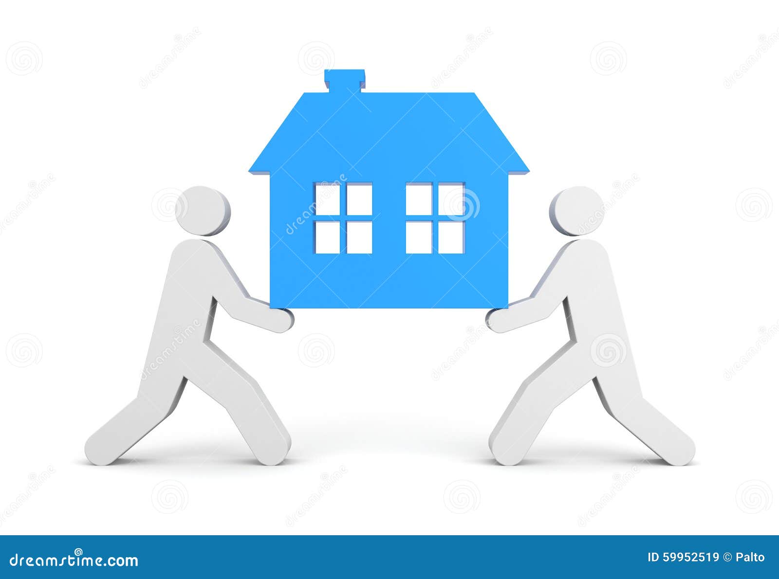 People moving house stock illustration. Illustration of facade - 59952519