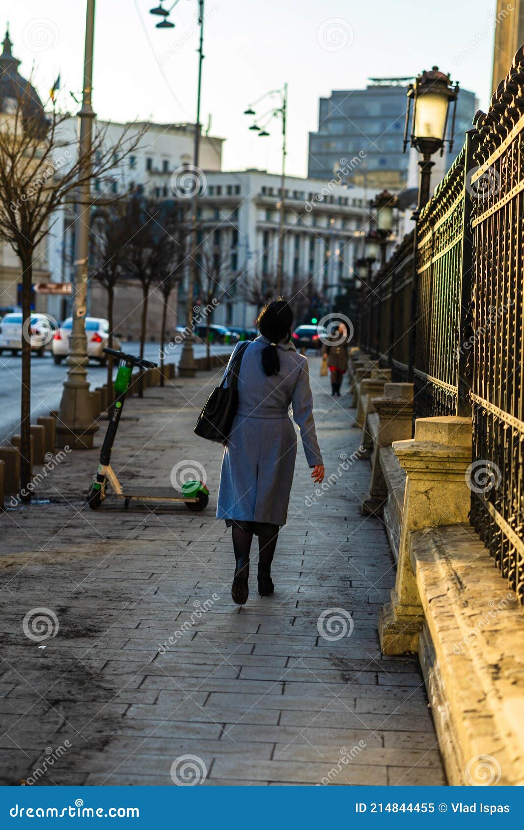 People Moving, Walking on the Streets in Downtown of Bucharest, Romania ...