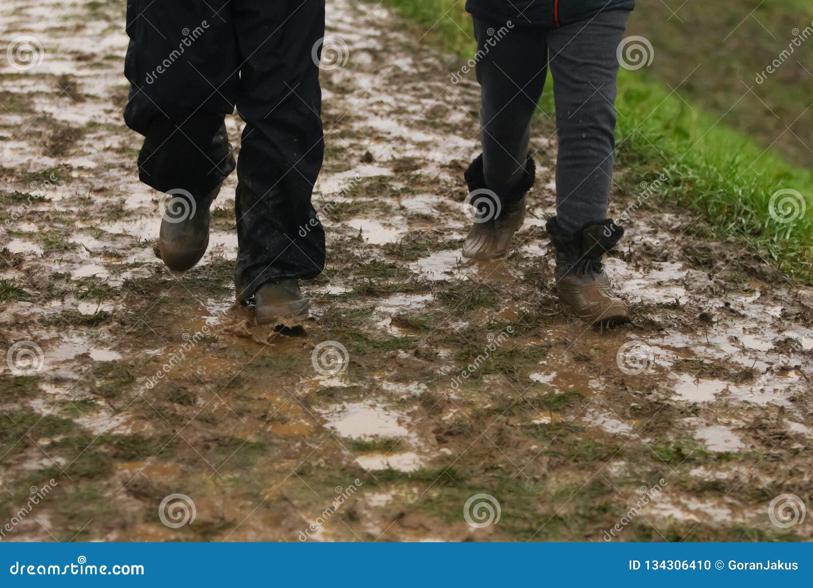 People in mud stock photo. Image of active, natural - 134306410