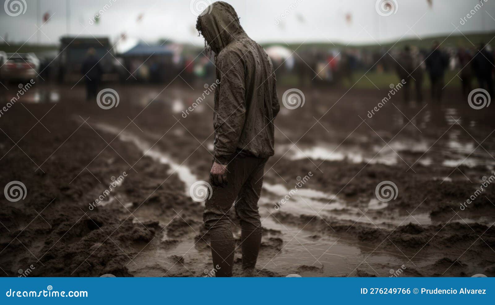 People Muddy in the Catastrophe Stock Illustration - Illustration of ...