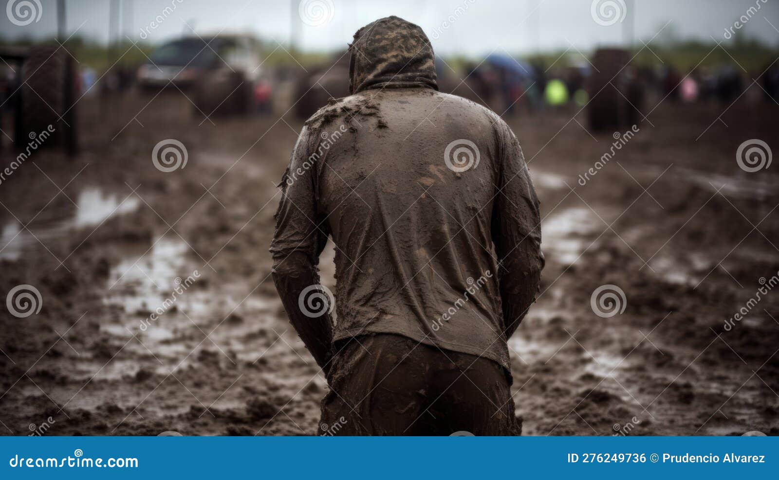 People Muddy in the Catastrophe Stock Illustration - Illustration of ...