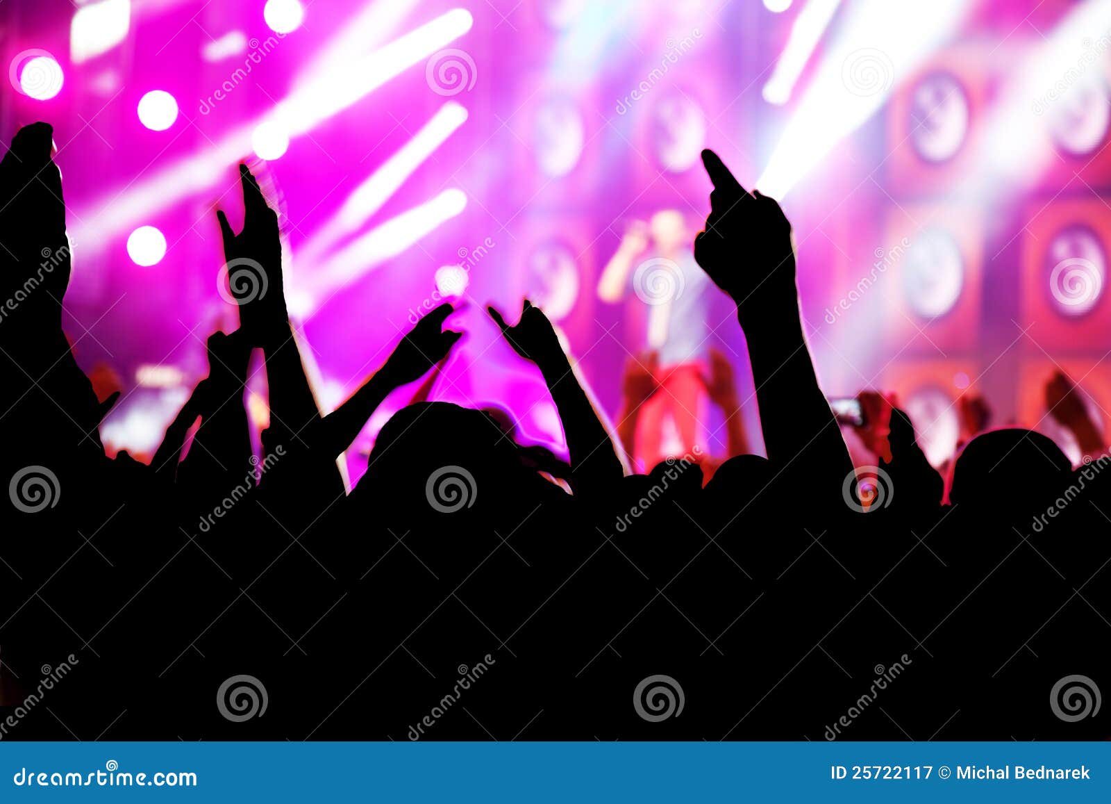 People on Music Concert, Disco Stock Image - Image of audience, club ...