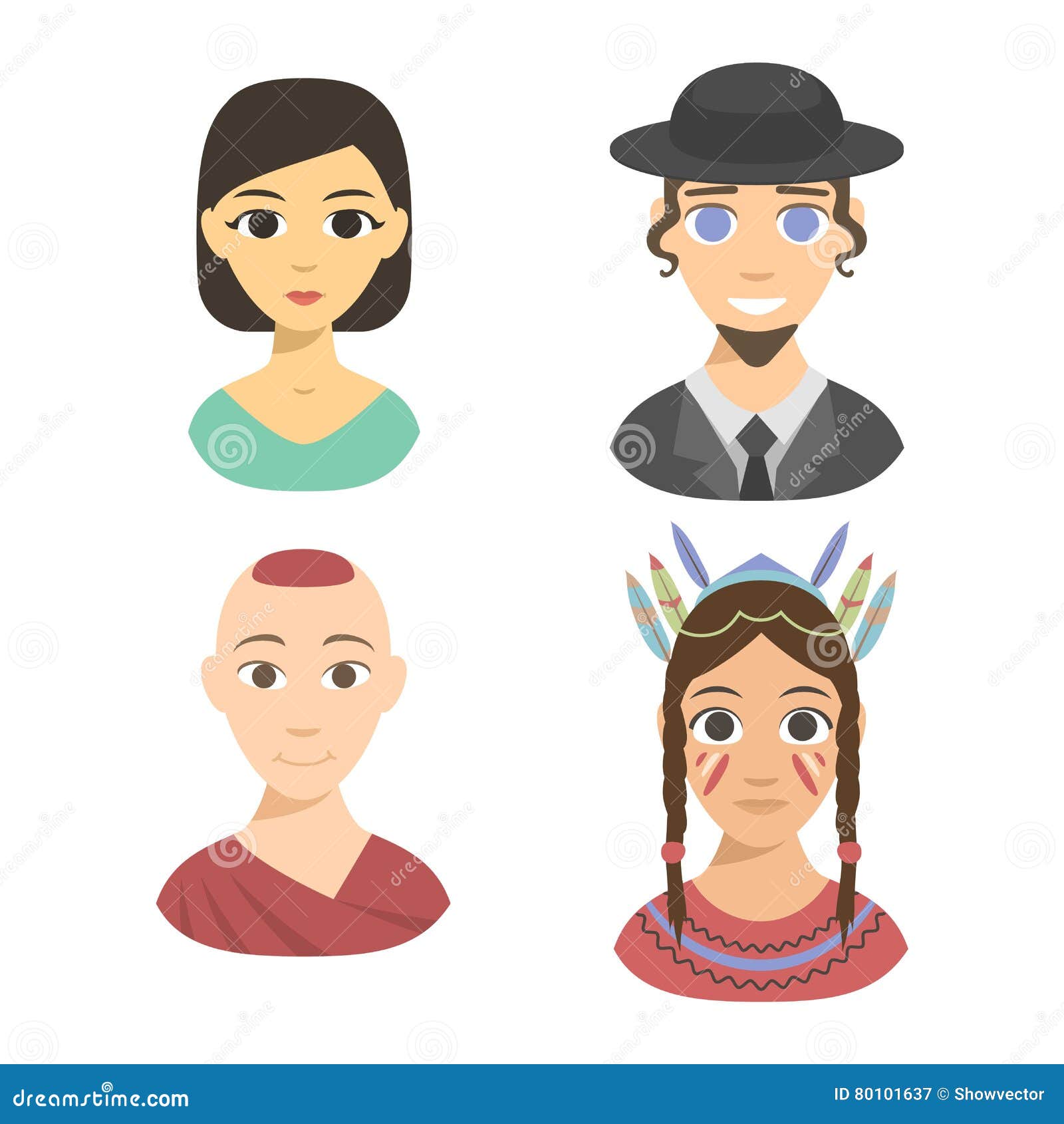 People Nationality Race Vector Illustration. Stock Vector ...