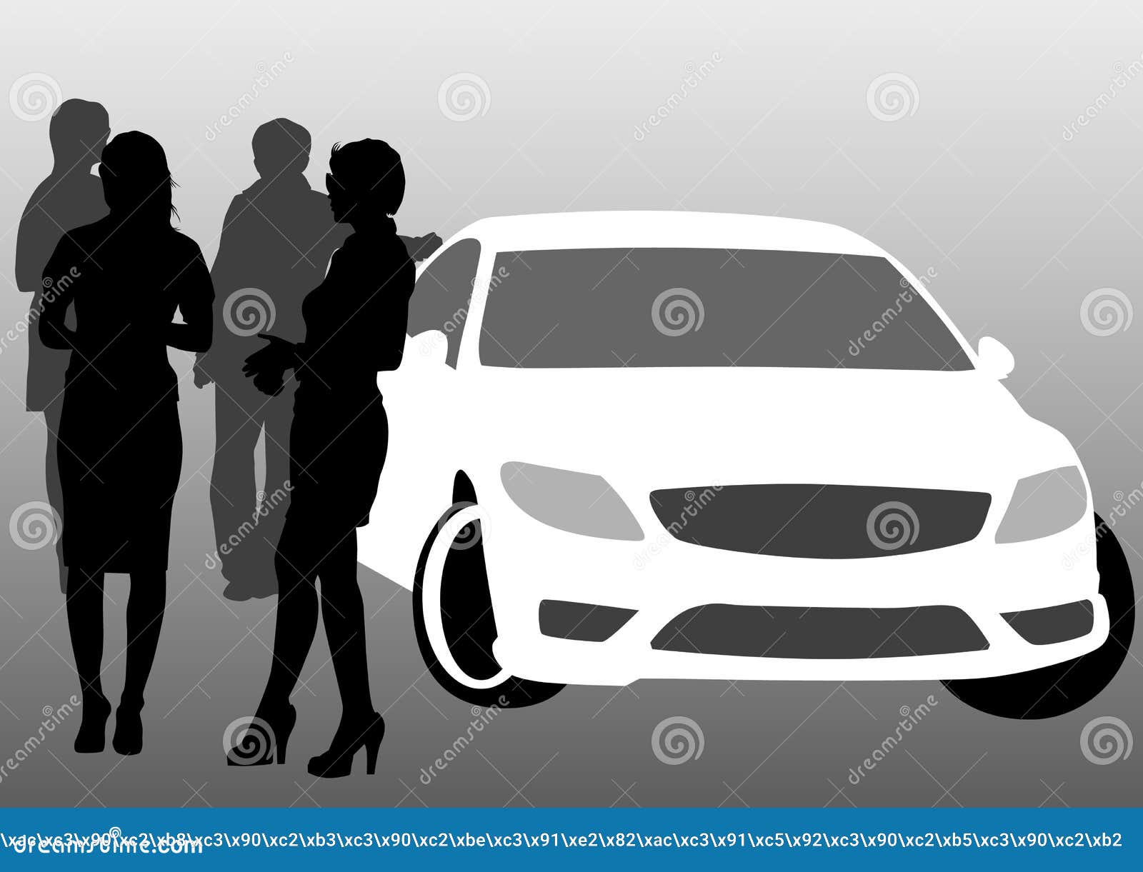 People near car stock vector. Illustration of business - 14421189