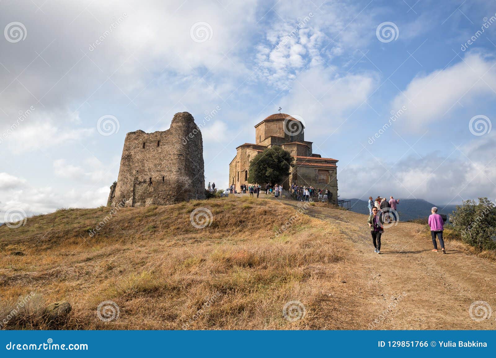 People Near Jvari Monastery Editorial Photo - Image of heritage ...