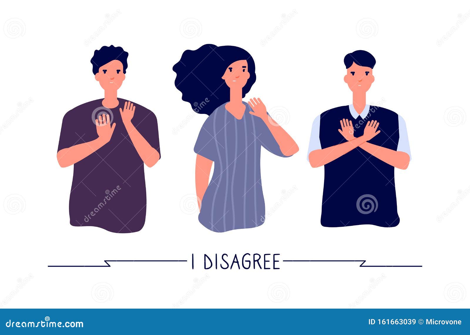 Negative Gestures Vector Illustrations. Disagree And Stop Consept. Hand ... Negative Gestures Vector Illustrations. Disagree And Stop Consept. Hand ...