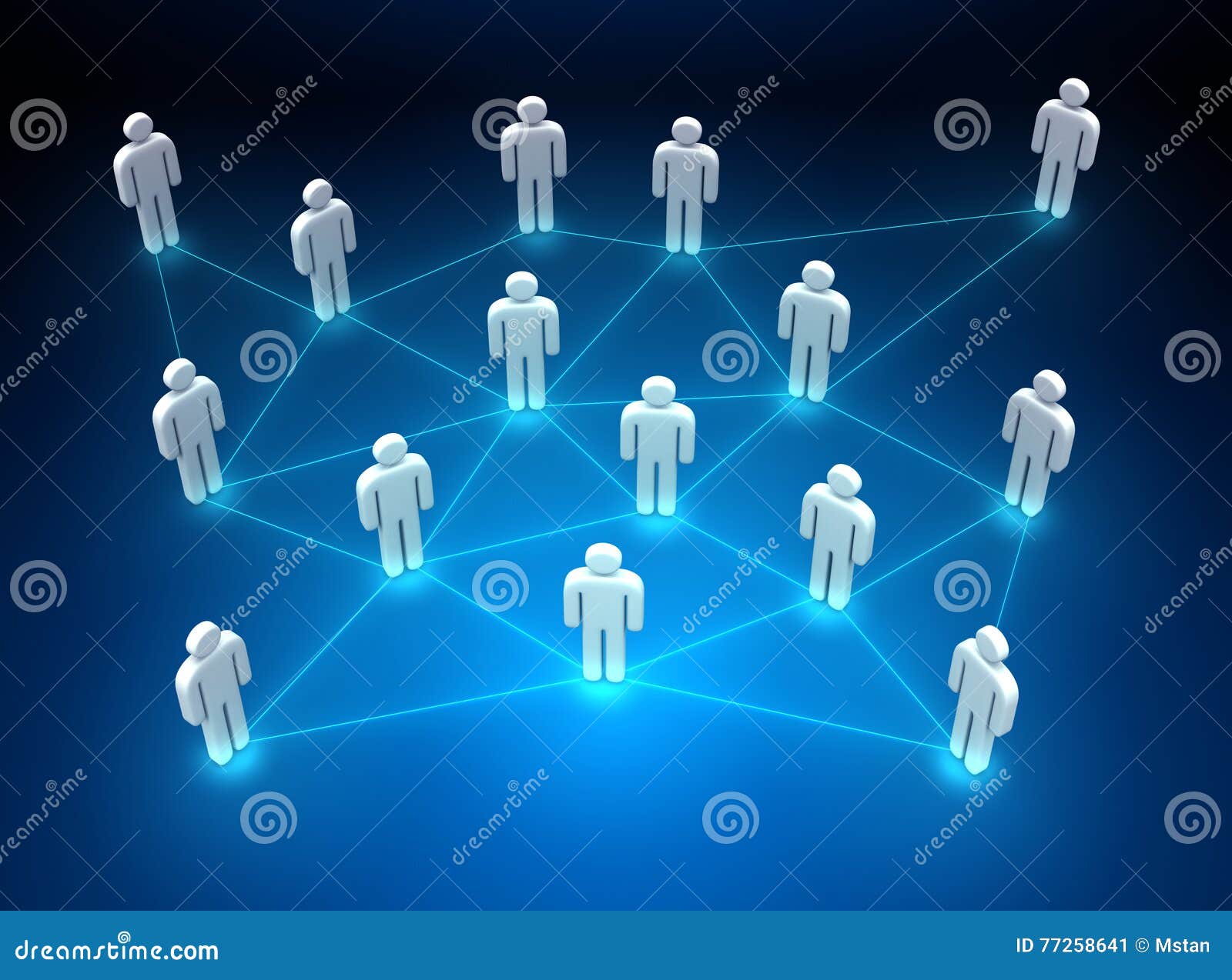 People Network Connections Concept 3d Illustration Stock Illustration ...