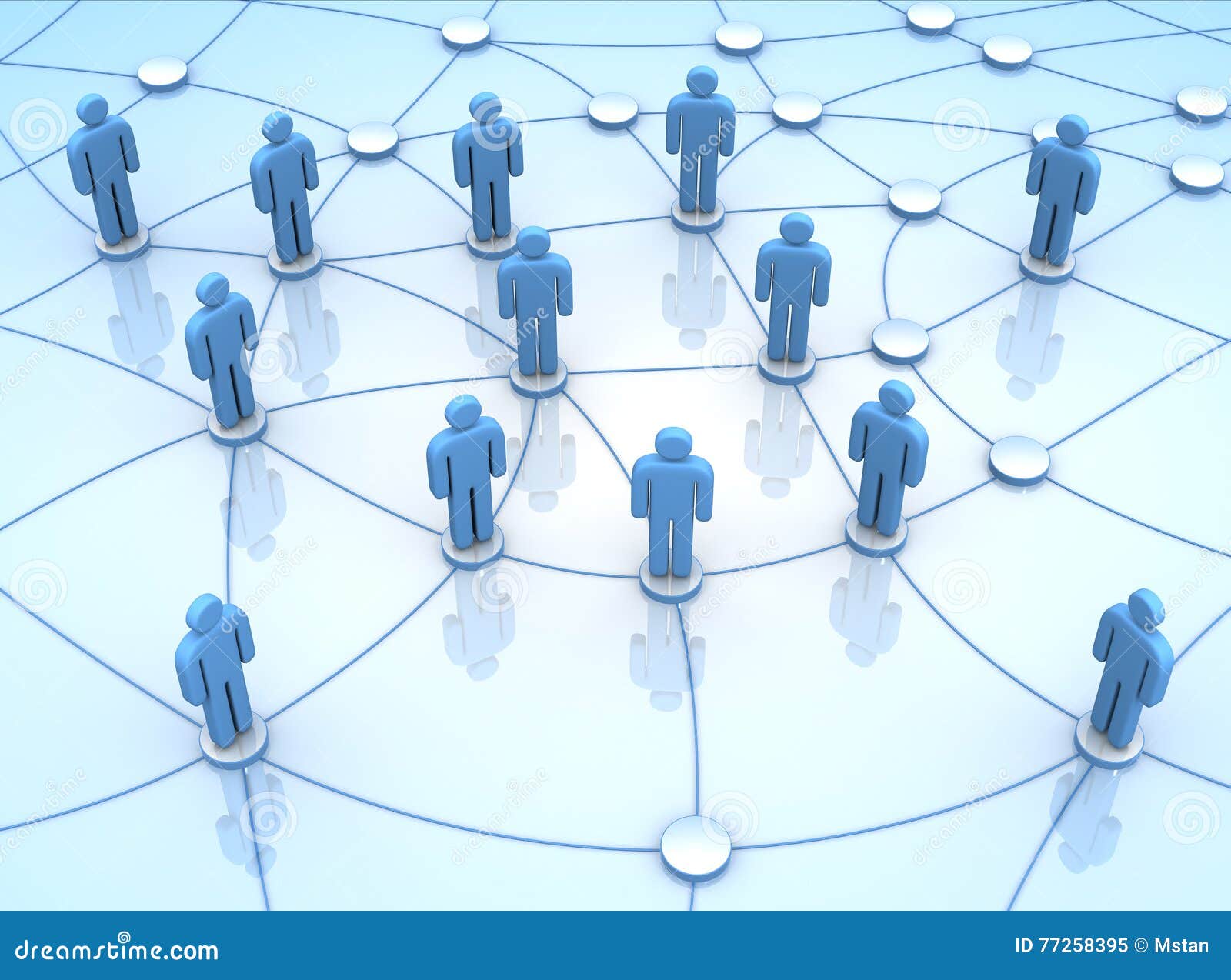 People Network Connections 3d Illustration Stock Illustration ...