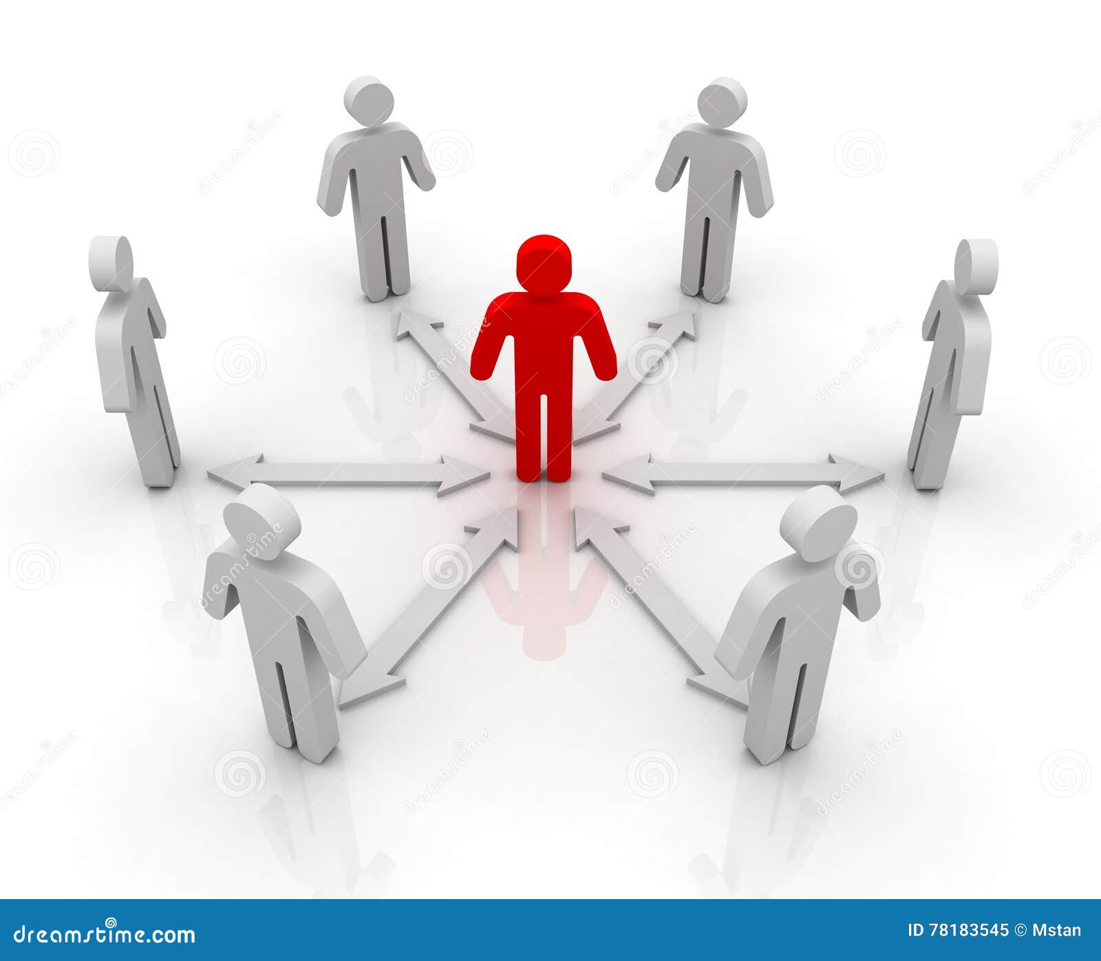 People Network Connections 3d Illustration Stock Illustration ...