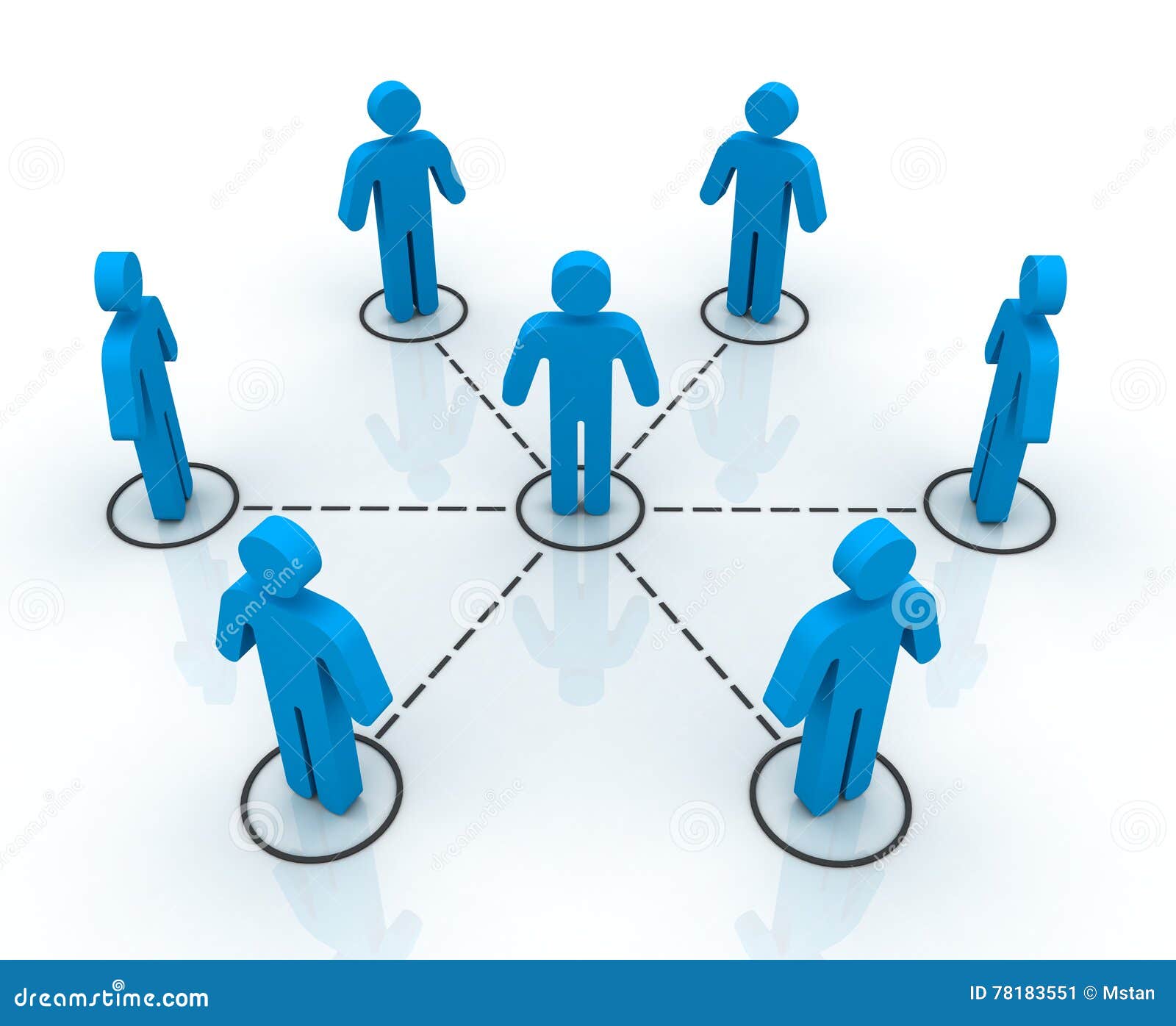 People Network Connections 3d Illustration Stock Illustration ...